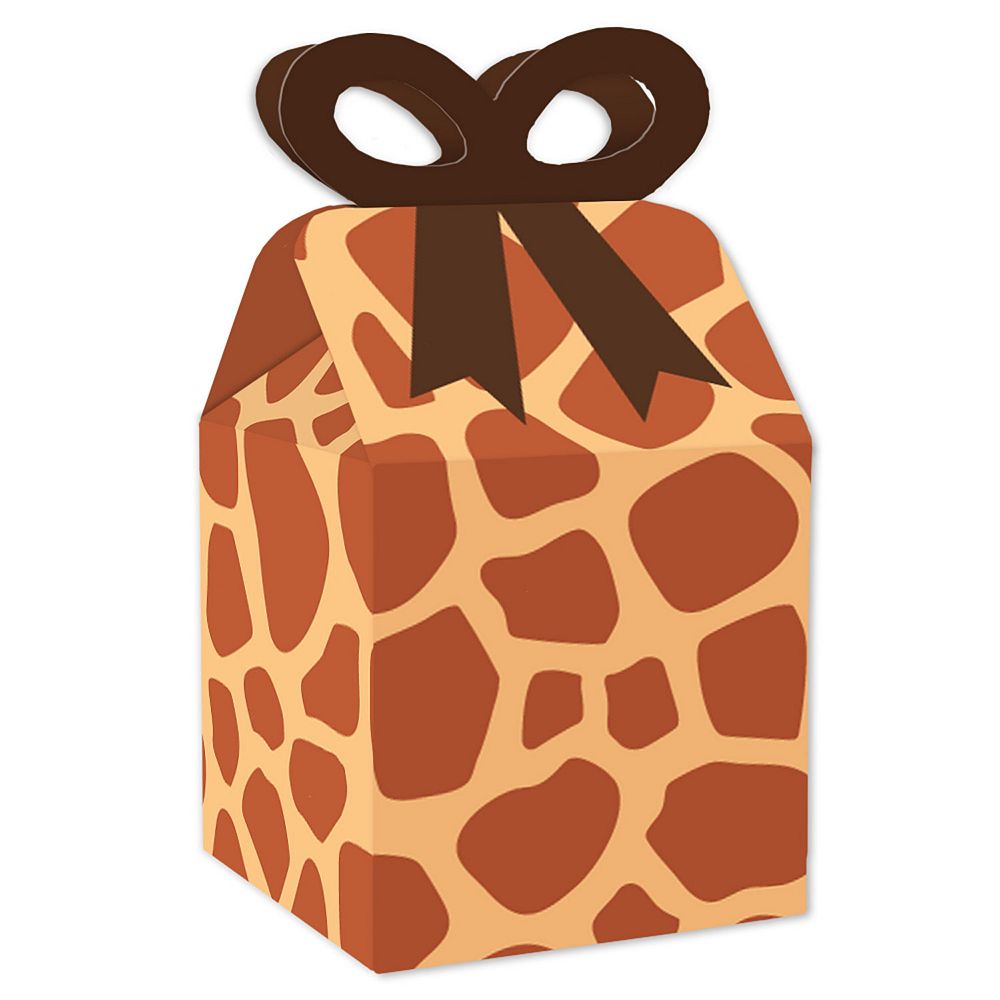 Big Dot Of Happiness Giraffe Print - Square Gift Boxes - Safari Party ...