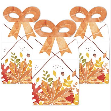 Big Dot Of Happiness Fall Foliage Square Favor Gift Boxes Autumn Leaves ...