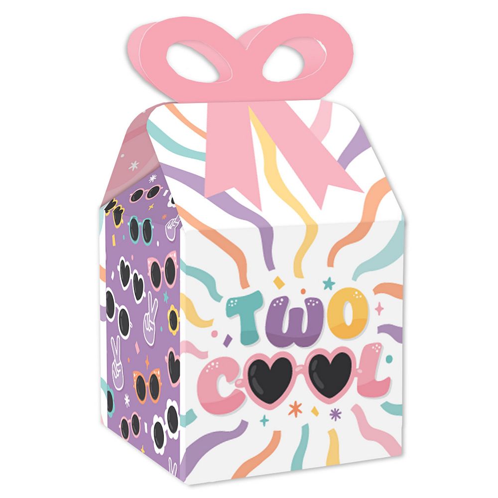 Big Dot Of Happiness Two Cool - Girl Square Boxes - Pastel 2nd Birthday ...