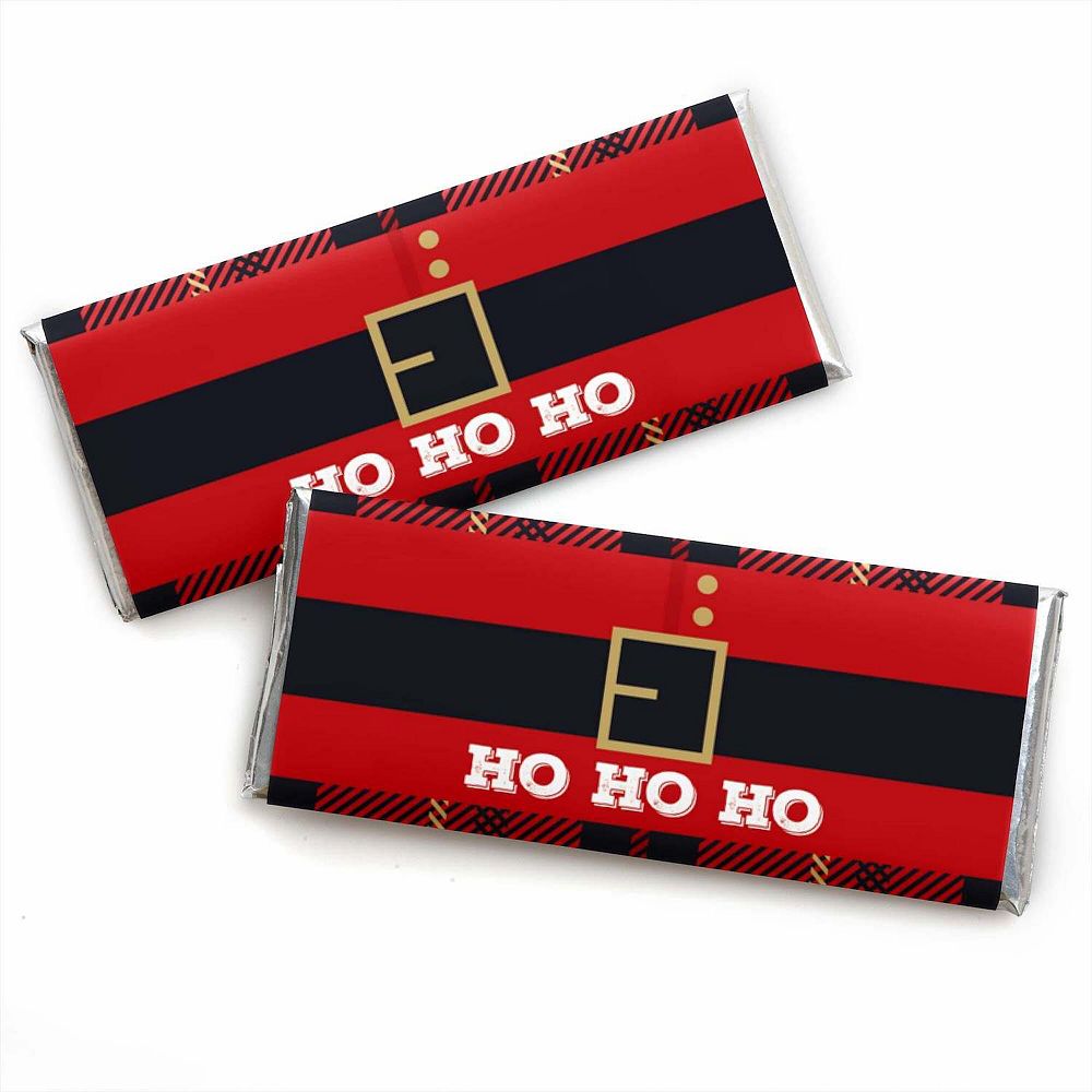 Big Dot Of Happiness Jolly Santa Claus - Candy Bar Wrapper Christmas ...