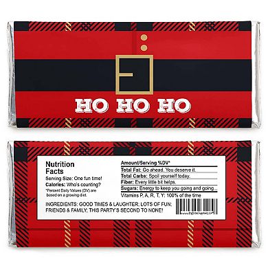 Big Dot Of Happiness Jolly Santa Claus - Candy Bar Wrapper Christmas ...