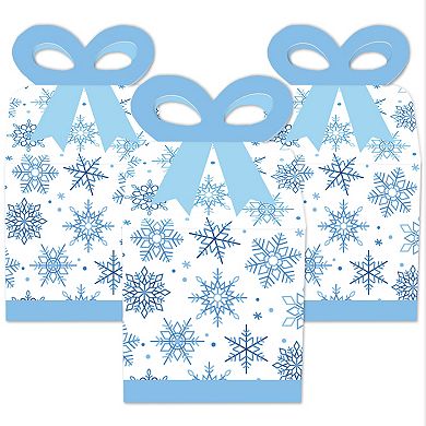 Big Dot Of Happiness Blue Snowflakes - Square Favor Boxes Winter ...