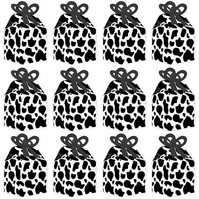 Big Dot Of Happiness Cow Print - Square Gift Boxes - Farm Animal Party ...