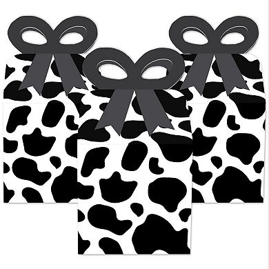 Big Dot Of Happiness Cow Print - Square Gift Boxes - Farm Animal Party ...