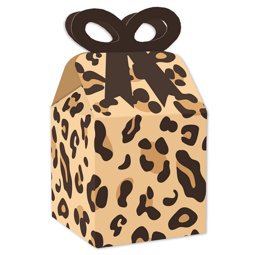 Big Dot Of Happiness Leopard Print - Square Gift Boxes - Cheetah Party ...
