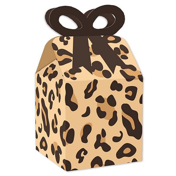 Big Dot Of Happiness Leopard Print - Square Gift Boxes - Cheetah Party ...
