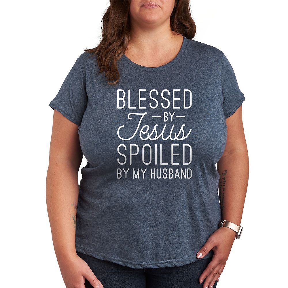 Plus Blessed By Jesus Graphic Tee
