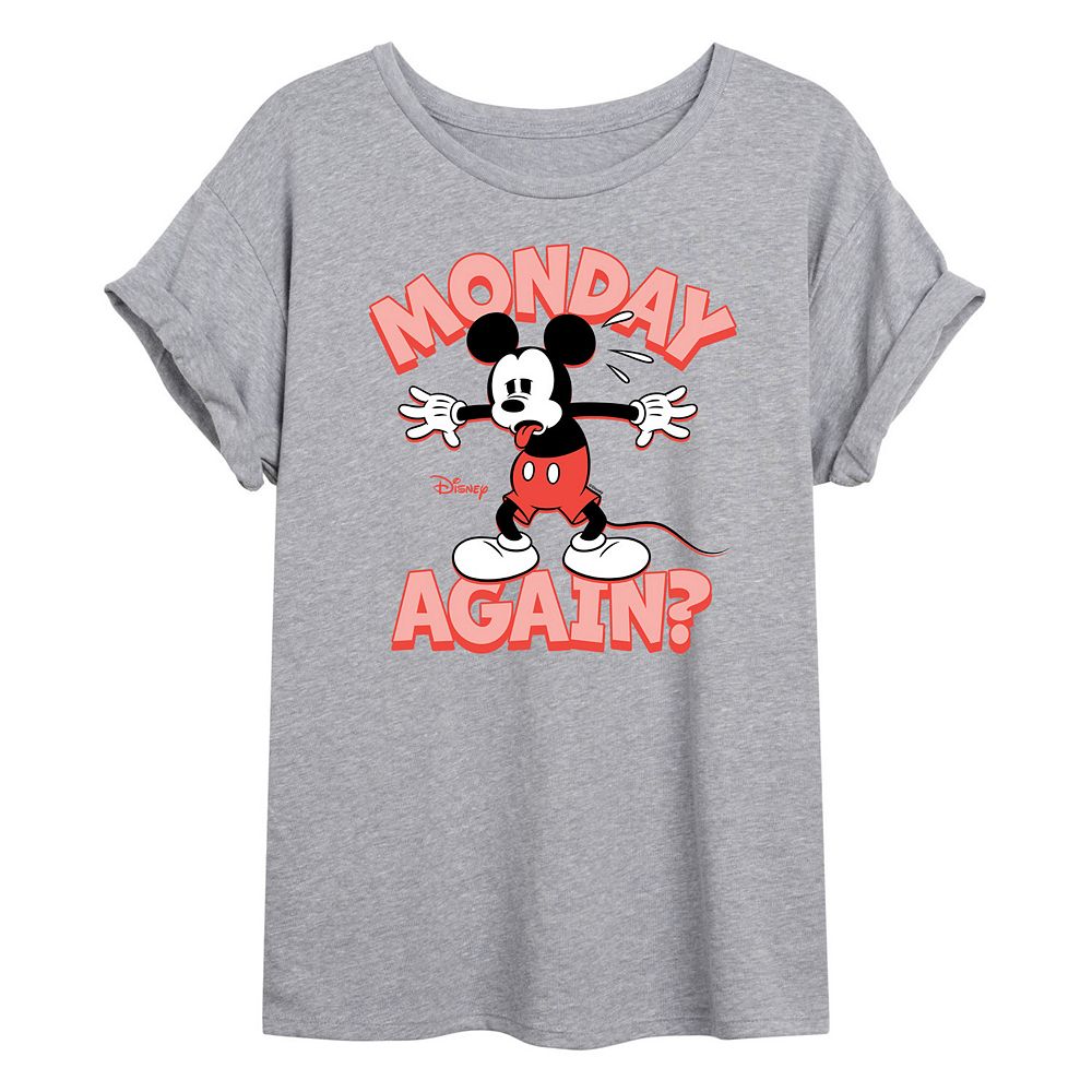 Disney's Mickey Mouse Juniors' Monday Again Oversized Tee