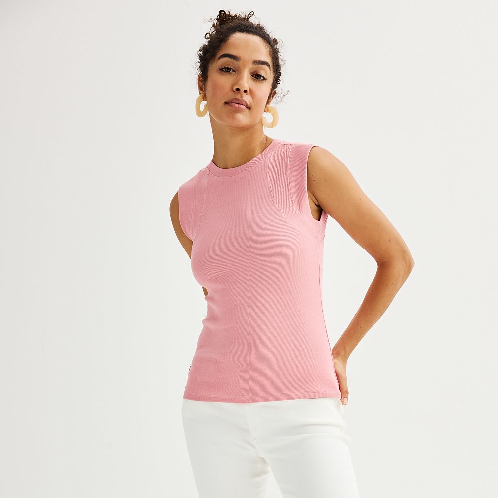 Women's Sonoma Goods For Life® Stretch Rib Shell Tank Top