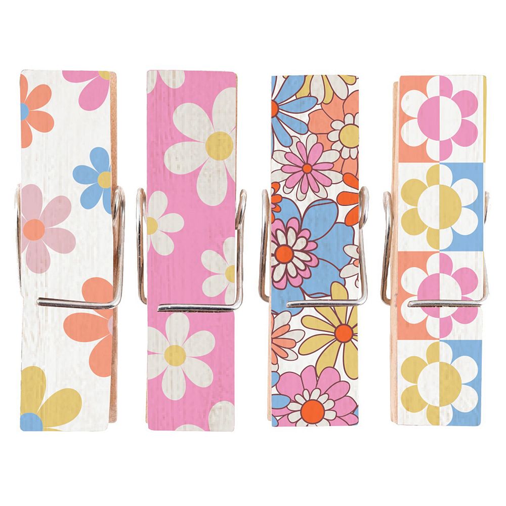 Design Clique 4-Piece Floral Chip Clip Set
