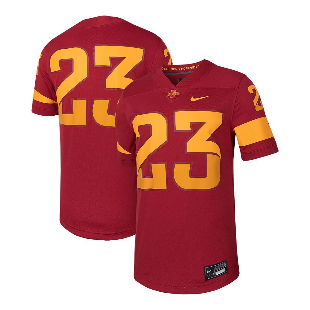 Men's Nike #23 Cardinal Iowa State Cyclones Untouchable Football ...