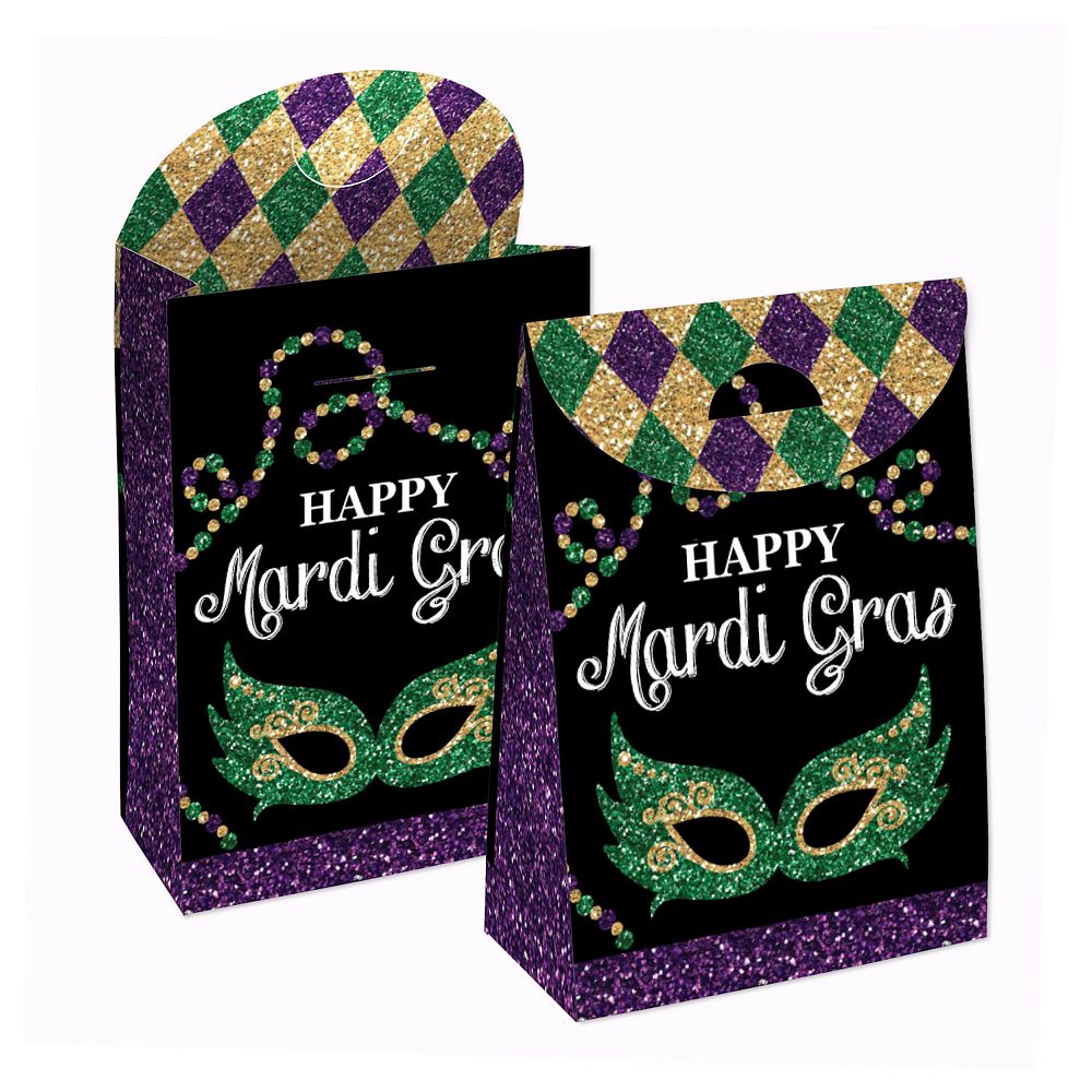Big Dot Of Happiness Mardi Gras - Masquerade Gift Favor Bags - Party ...
