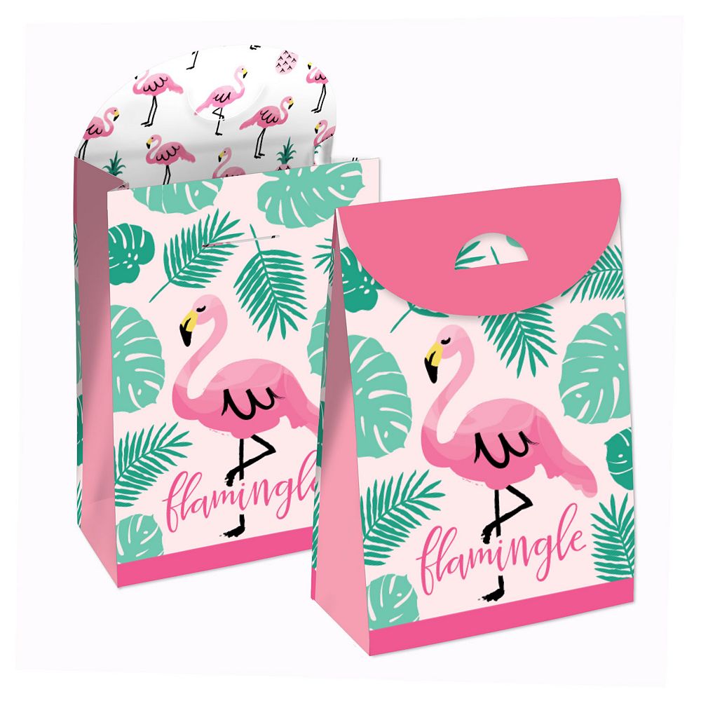 Big Dot Of Happiness Pink Flamingo - Tropical Summer Gift Favor Bags ...