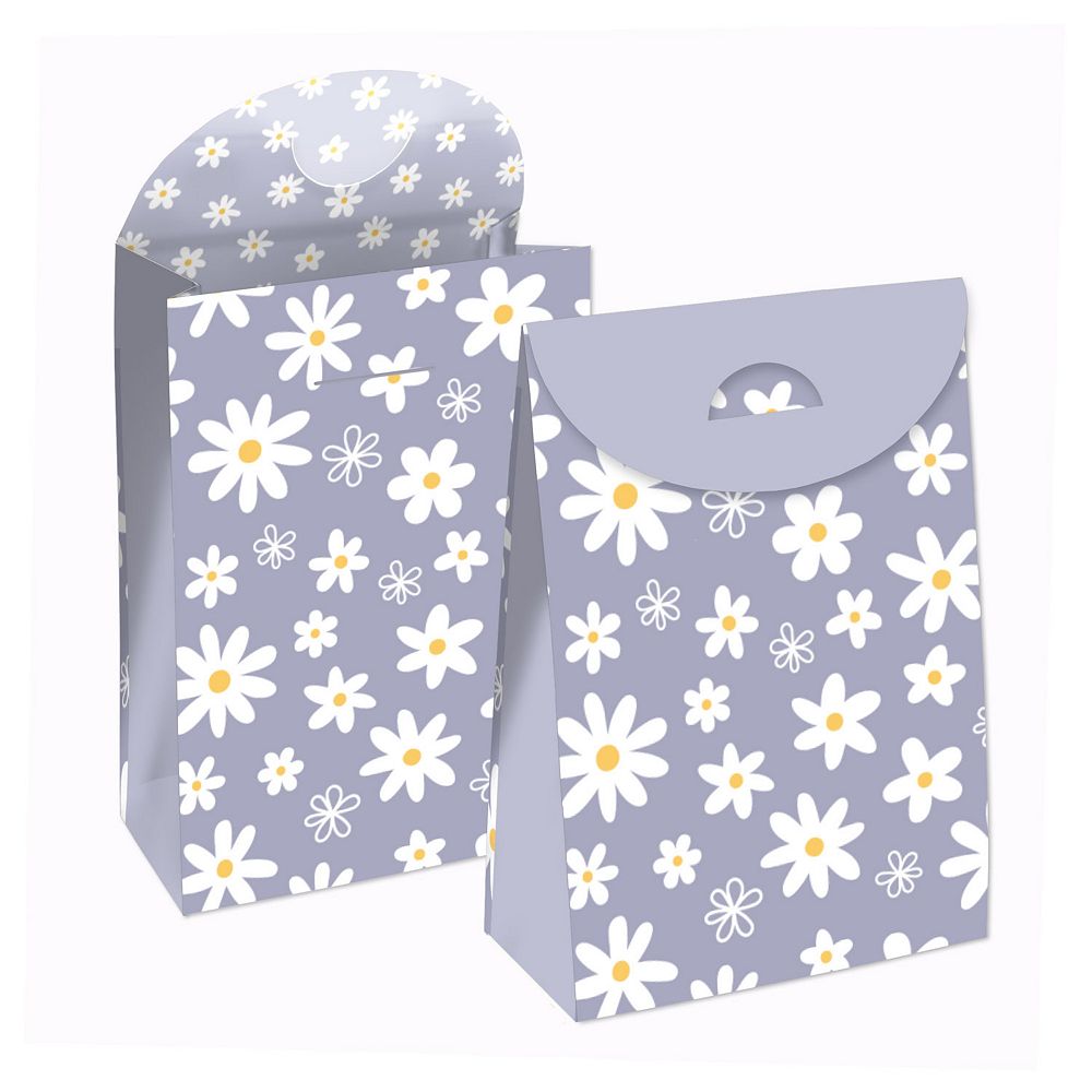Big Dot Of Happiness Purple Daisy Flowers Floral Gift Favor Bags Party ...