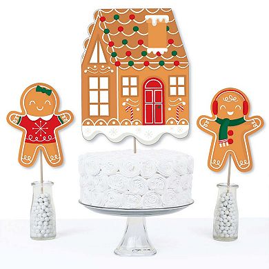 Big Dot Of Happiness Gingerbread Christmas - Holiday Party Centerpiece ...