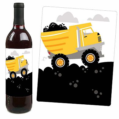 Big Dot Of Happiness Dig It - Construction Party Zone Party Wine Bottle ...