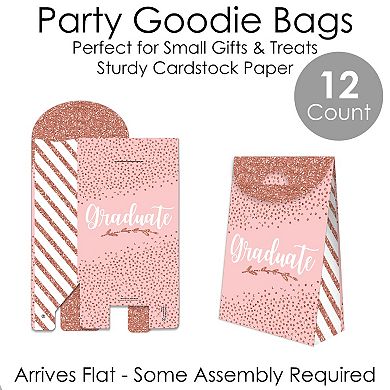 Big Dot Of Happiness Rose Gold Grad Graduation Gift Favor Bags Party ...