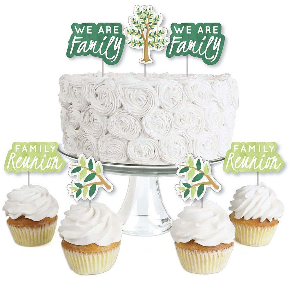 Big Dot Of Happiness Family Tree Reunion Dessert Cupcake Topper Party ...