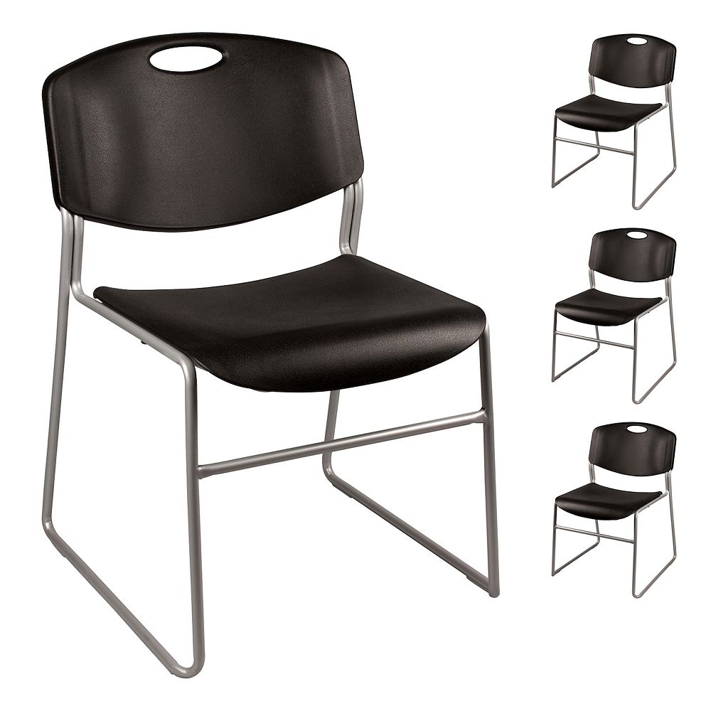 Heavy-Duty Plastic Stacking Chair (Pack of 4)