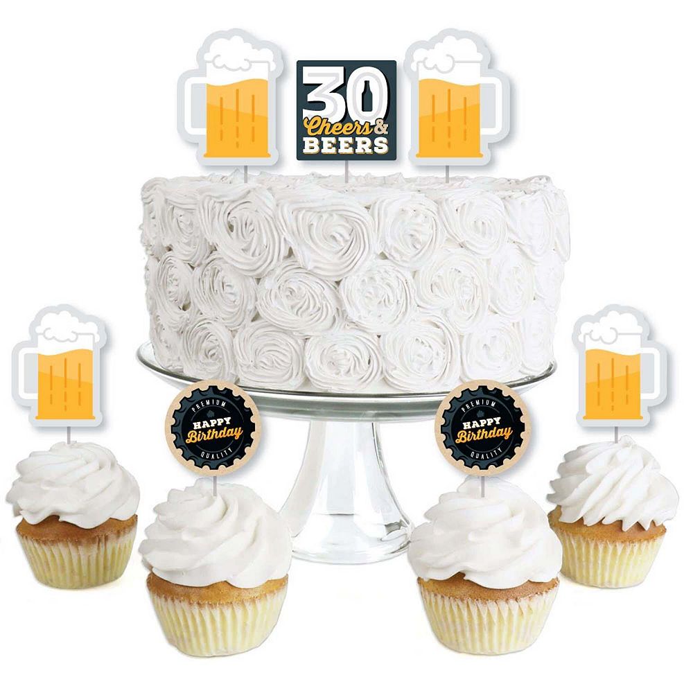 Big Dot Of Happiness Cheers & Beers To 30 Years - Dessert Cupcake ...