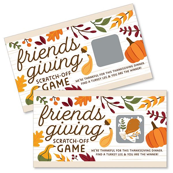 Big Dot Of Happiness Fall Friends Thanksgiving - Friendsgiving Game ...