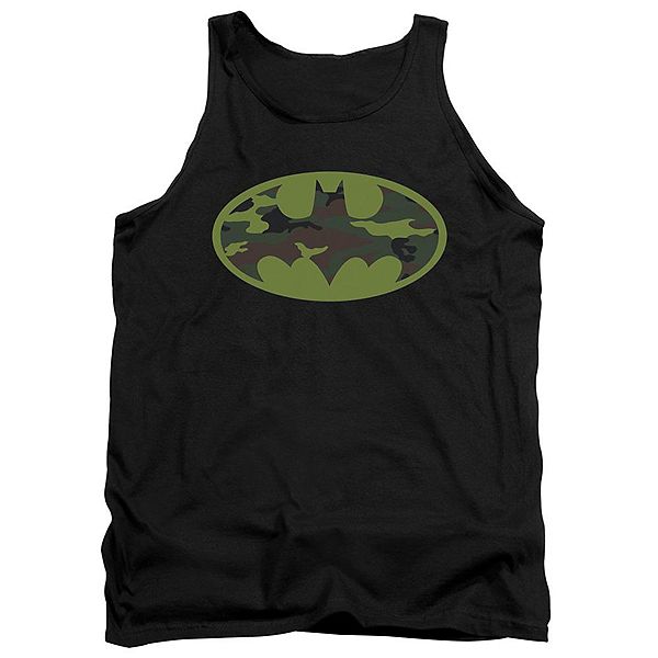 Batman Camo Logo Adult Tank Top
