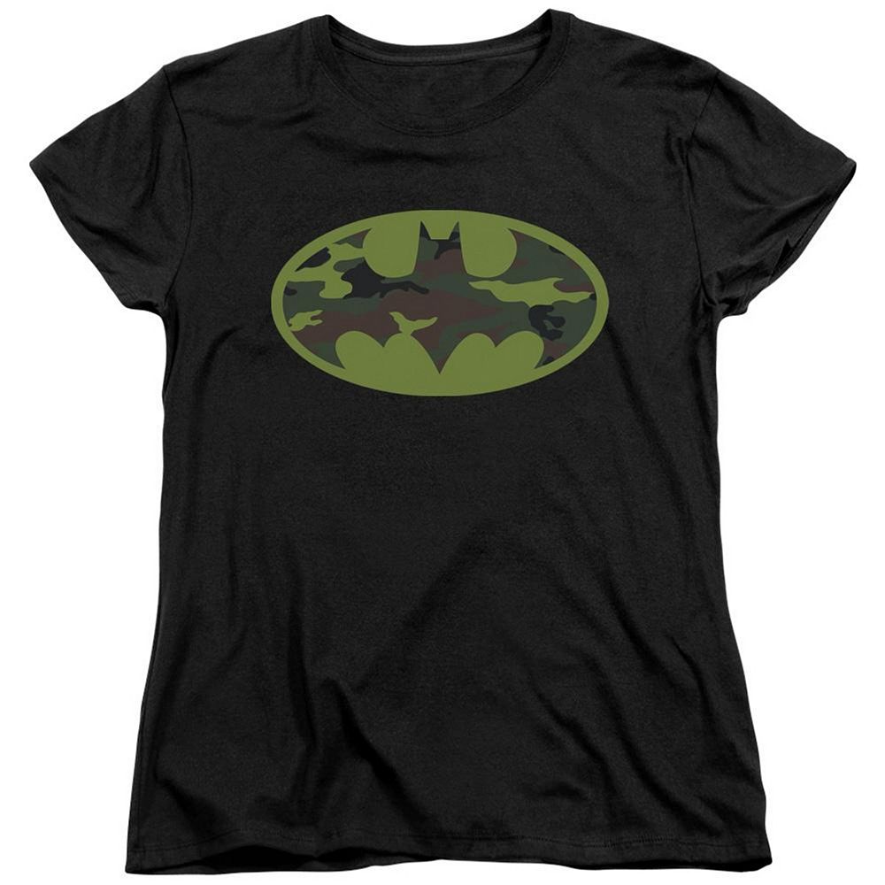 Batman Camo Logo Short Sleeve Womens T-shirt