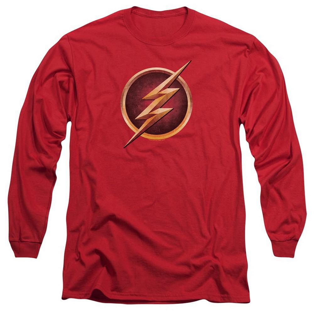 The Flash Chest Logo Long Sleeve Adult T-shirt