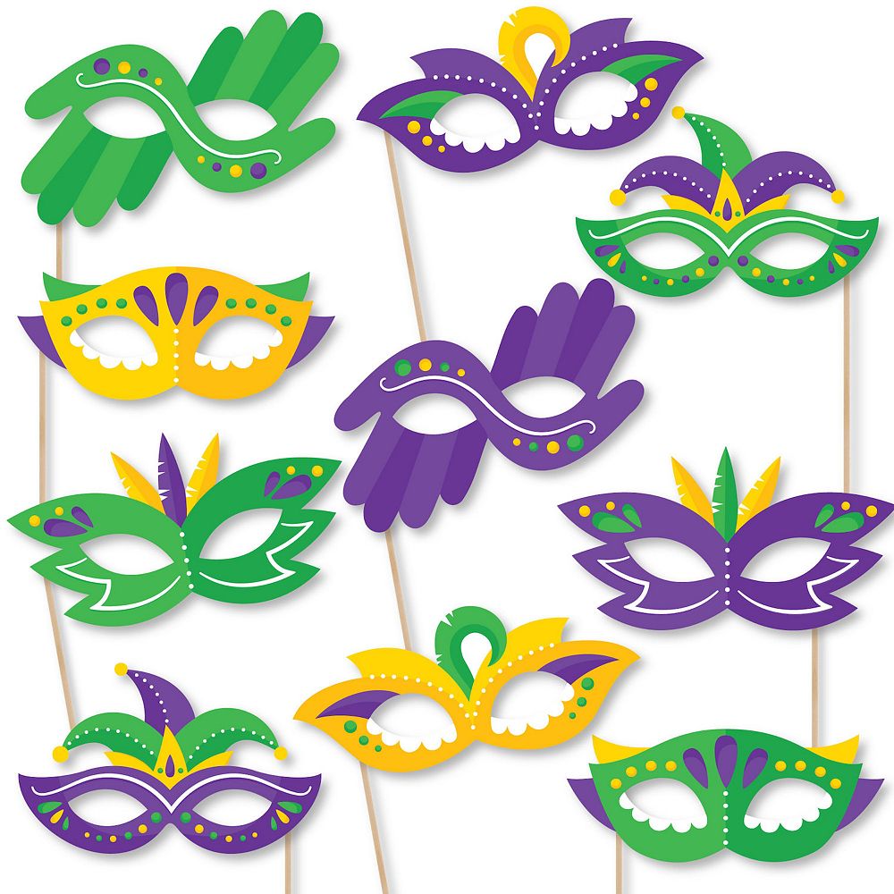 Big Dot Of Happiness Colorful Mardi Gras Mask Glasses Masquerade Party ...