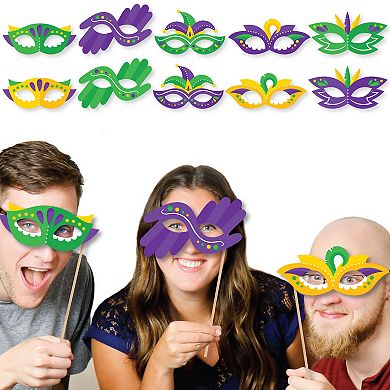 Big Dot Of Happiness Colorful Mardi Gras Mask Glasses Masquerade Party ...