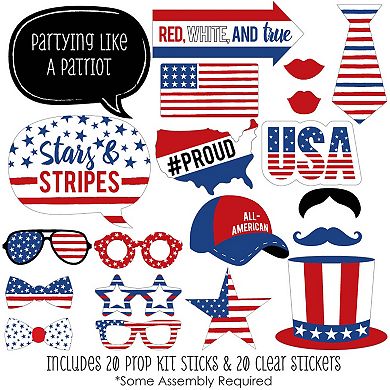 Big Dot Of Happiness Stars & Stripes - Usa Patriotic Party Photo Booth ...