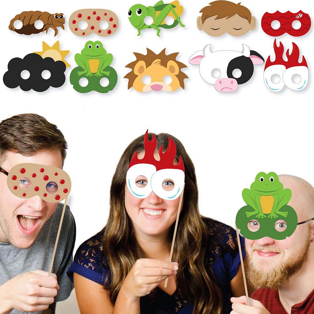 Big Dot Of Happiness Happy Passover Plague Masks - Paper Pesach Party ...
