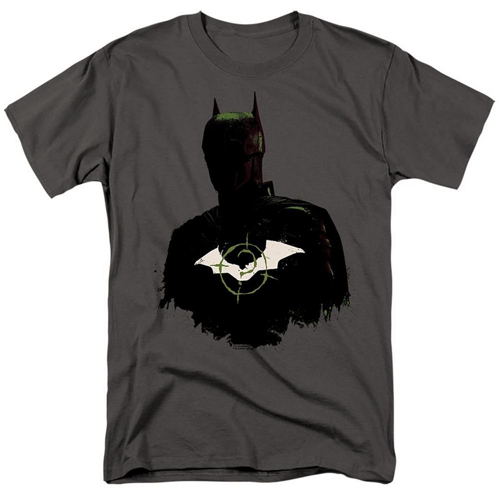 The Batman Silhouette With Riddler Logo Short Sleeve Adult T-shirt