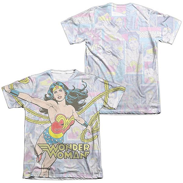 Dc Comics Wonder Woman Collage Sleeve T-shirt