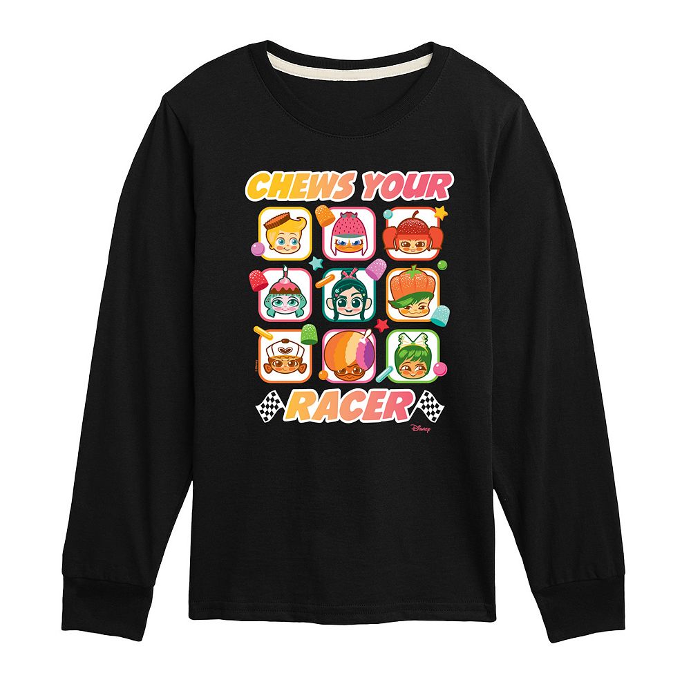 Disney's Wreck It Ralph Boys 8-20 Chews Your Racer Long Sleeve Graphic Tee