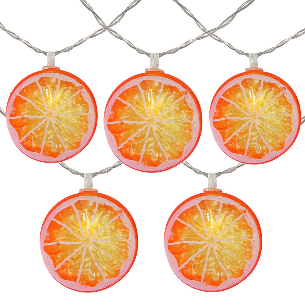 Northlight 4.5-ft. Battery Operated Orange Slice Summer LED String Lights