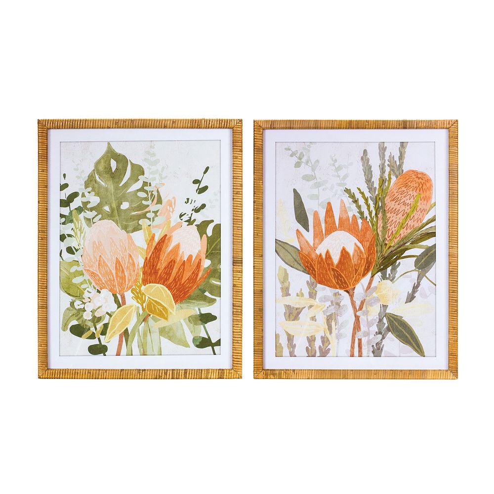 Melrose Protea Floral Wall Art 2-piece Set