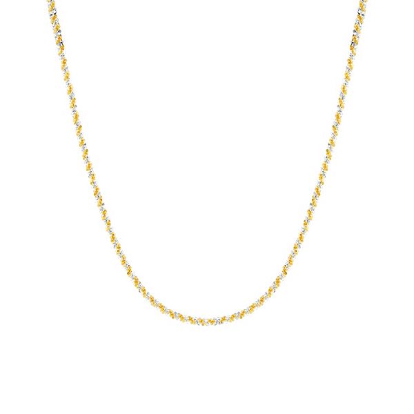 PRIMROSE Two Tone Sparkle Chain Necklace