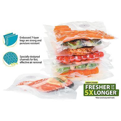 Presto FreshDaddy Gallon Size Vacuum Zipper Bags 8-piece Set