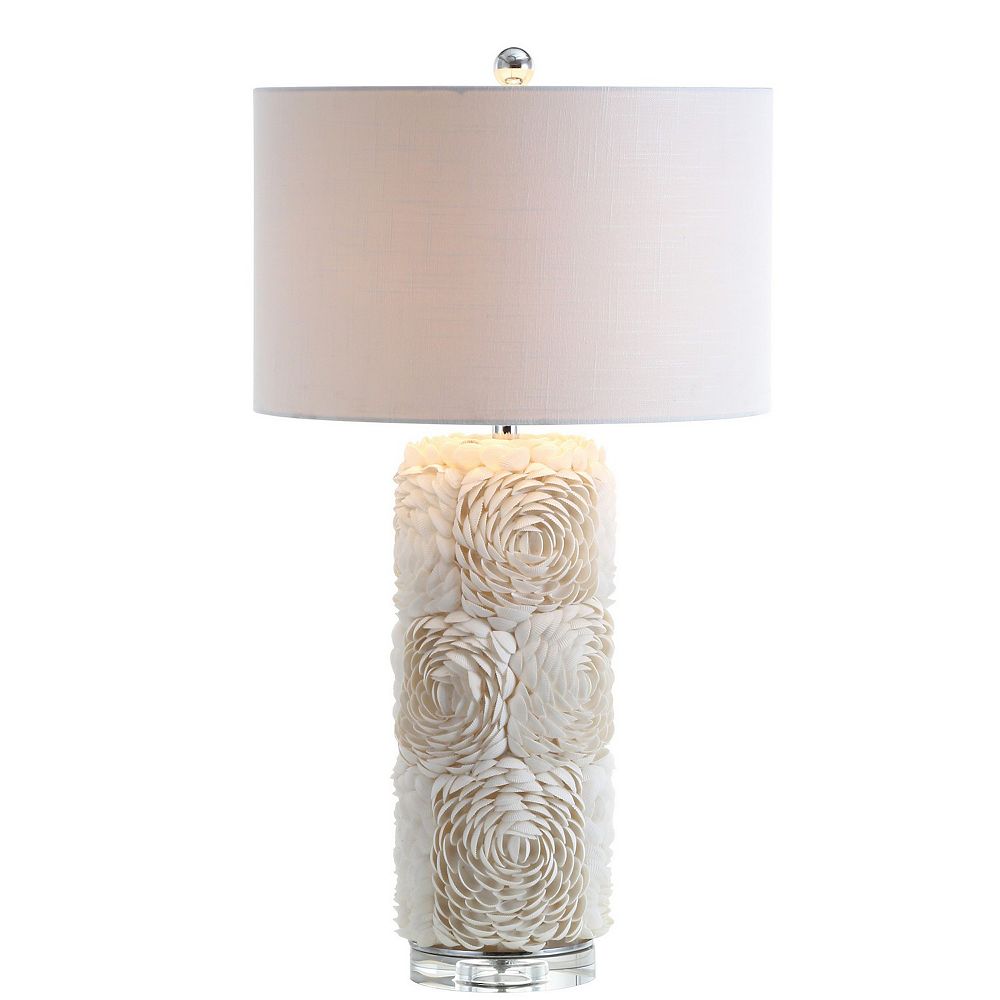 Rosette Seashell/resin/crystal Led Table Lamp