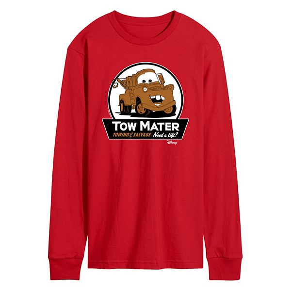 Disney / Pixar's Cars Tow Mater Men's Towing Sign Long Sleeve Graphic Tee