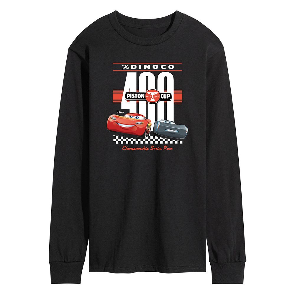 Disney / Pixar's Cars Lightening McQueen & Storm Men's Dinoco 400 Long Sleeve Graphic Tee