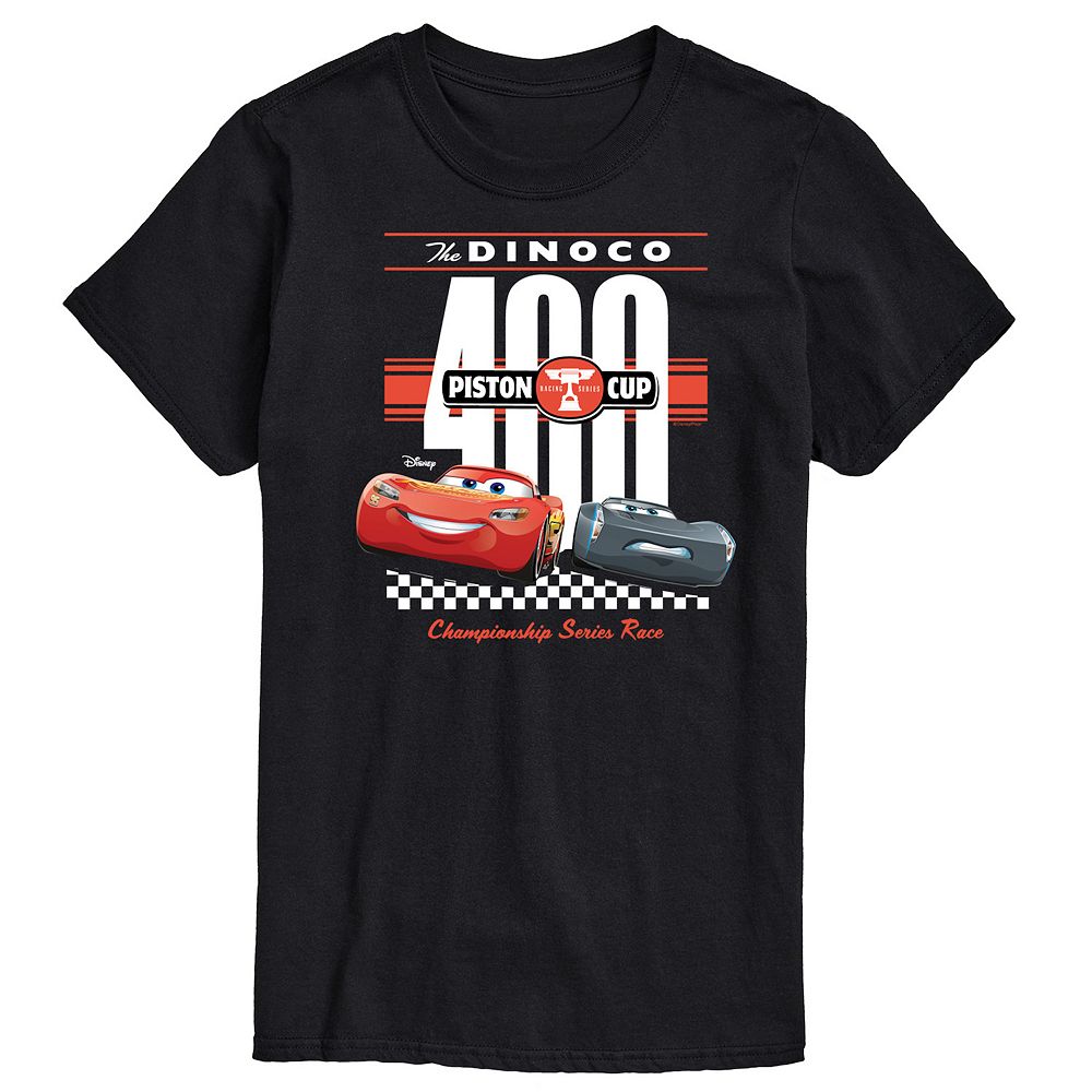 Disney / Pixar's Cars Lightening McQueen & Storm Men's Dinoco 400 Graphic Tee