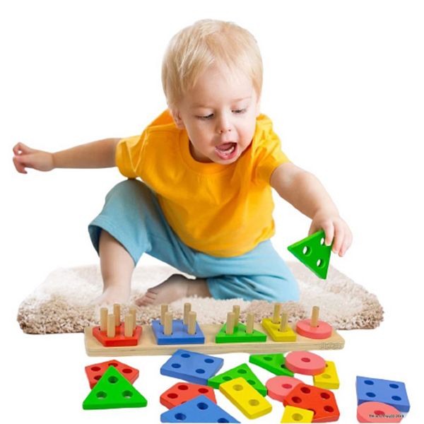 Wooden Sorting & Stacking Educational Kids Learning Toys Color ...
