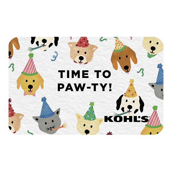 Time To Paw-Ty Birthday Gift Card