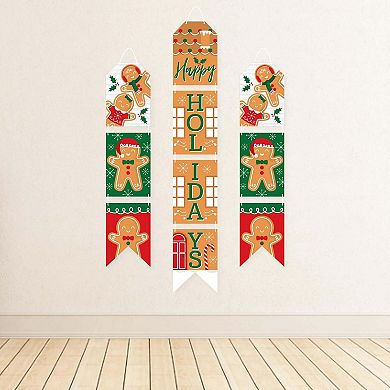 Big Dot of Happiness Gingerbread Christmas - Hanging Vertical Paper ...