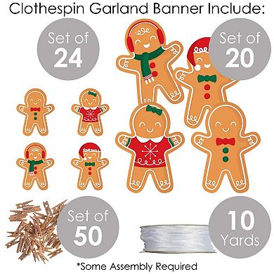 Big Dot Of Happiness Gingerbread Christmas Holiday Party Clothespin ...