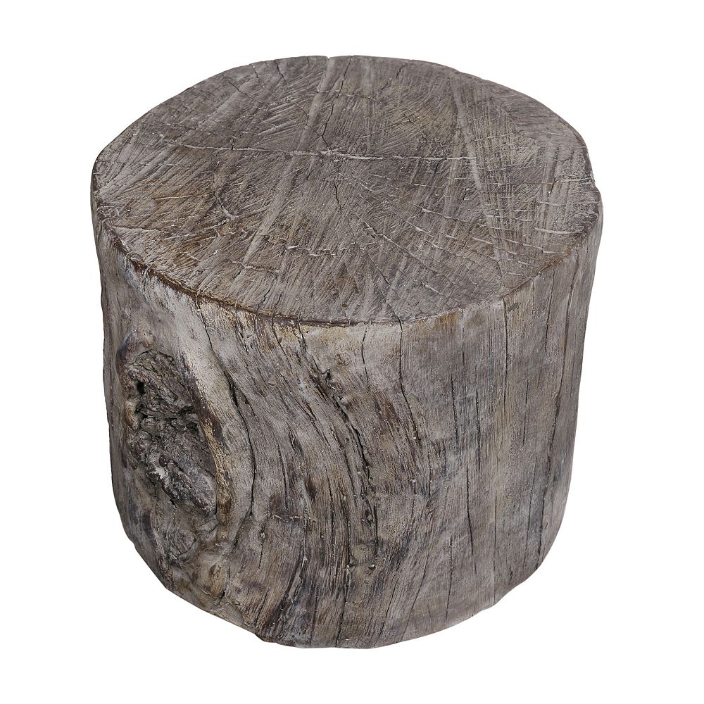 A&B Home Round Tree Stump Cement Stool