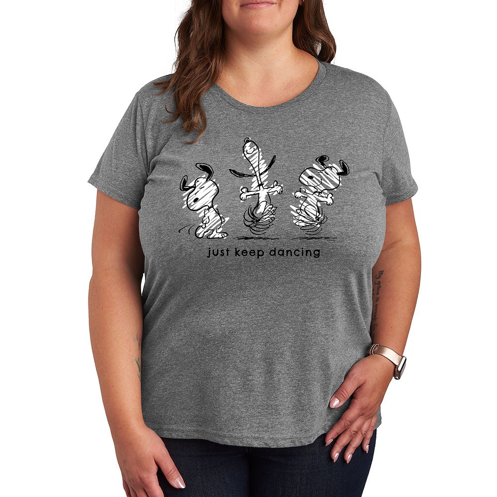 Plus Peanuts Snoopy Just Keep Dancing Graphic Tee
