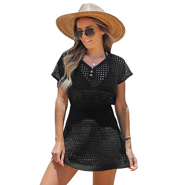 Womens Cupshe Crochet Swim Cover Up